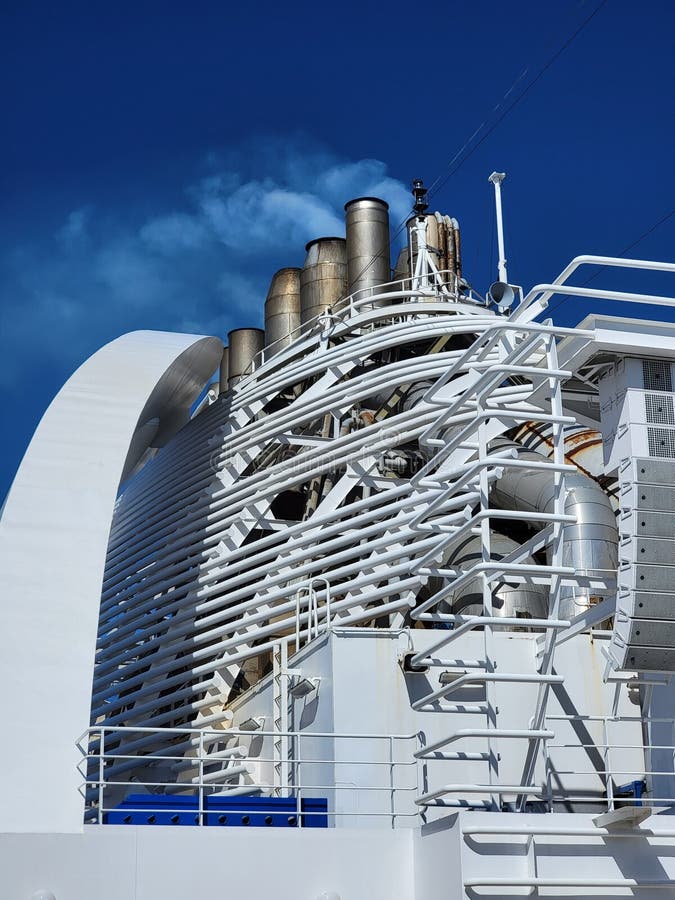 Cruise Ship Smoke Stack stock photo. Image of fumes - 239030626