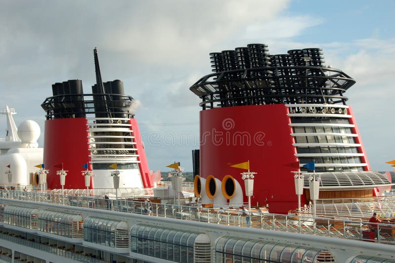 Cruise Ship smoke stacks stock image. Image of transport - 2209577
