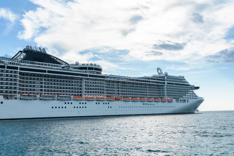 Cruise Ship Stands Moored in the Port of Trieste Editorial Image ...