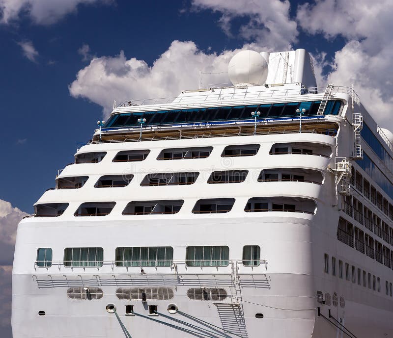 Stern Cruise Ship in the Sea Stock Photo - Image of landscape ...