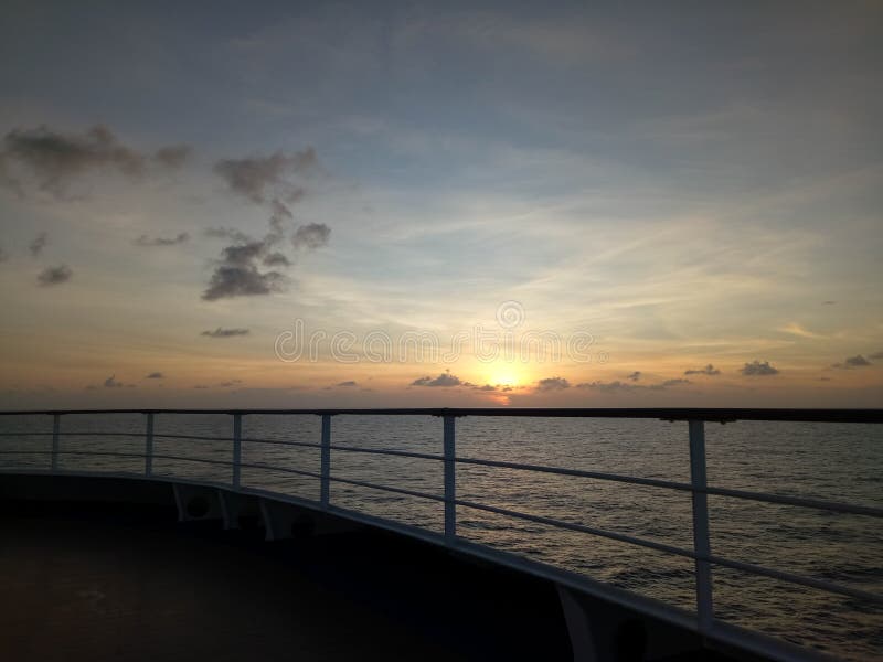 Cruise ship sun set stock image. Image of luxury, ship - 81440417