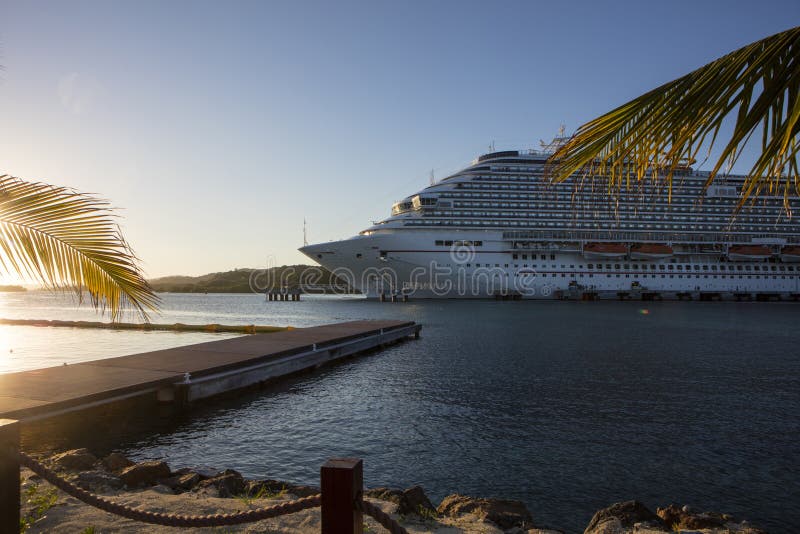 Cruise Ship Sunset stock photo. Image of isla, majestic - 65545224