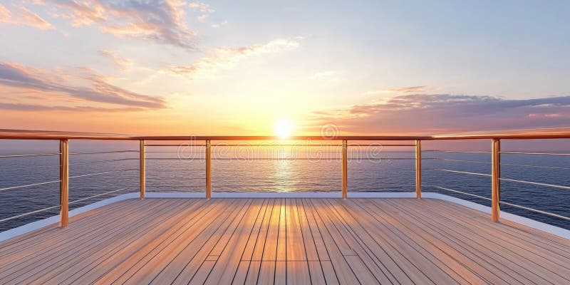 Cruise Ship Sunset Deck stock image. Image of relaxing - 363522745