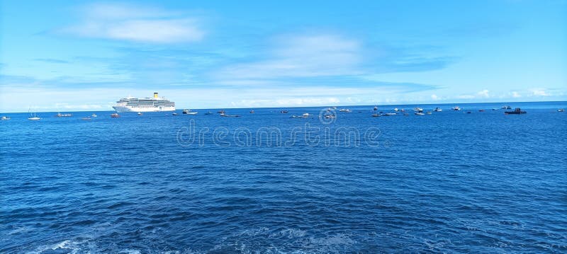 Cruise Ship in the Sunshine St Helena Editorial Image - Image of ...