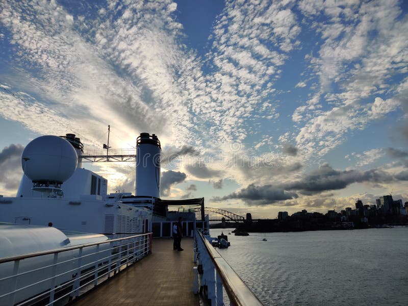 Cruise Ship in Sydney Harbor Bridge Editorial Image - Image of water ...