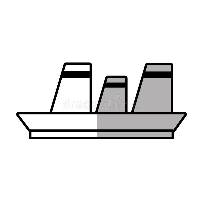 Cruise Ship Travel Maritime Line Shadow Stock Illustration ...