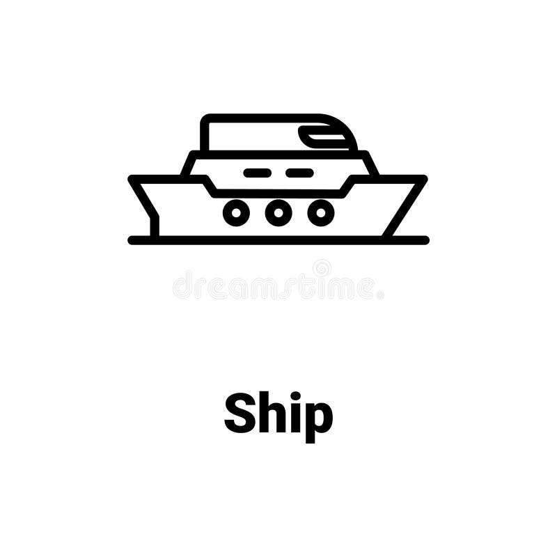 Cruise Ship Vector Icon Easily Modify Stock Vector Illustration Of Ship Water 280389615