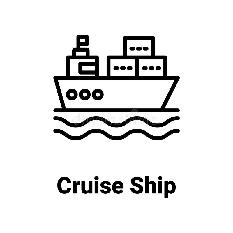 Cruise Ship Vector Icon Easily Modify Stock Vector Illustration Of Presentation Editable