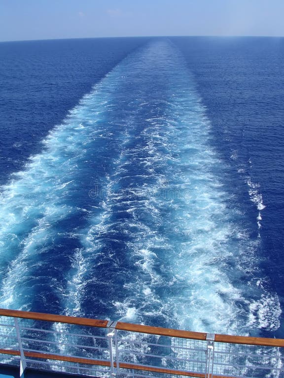Cruise ship wake stock image. Image of transportation - 1604959
