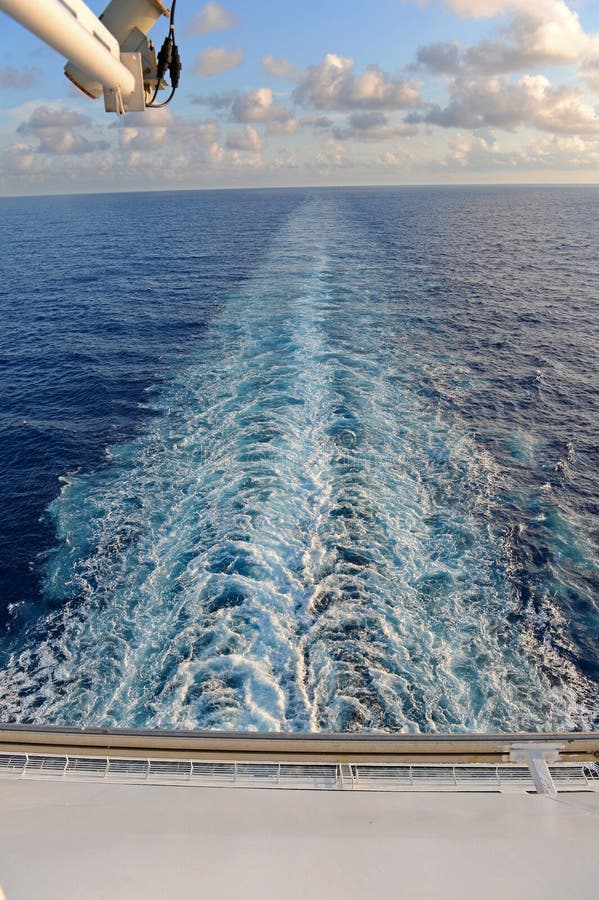 Cruise Ship Wake stock image. Image of watercraft, caribbean - 59911597