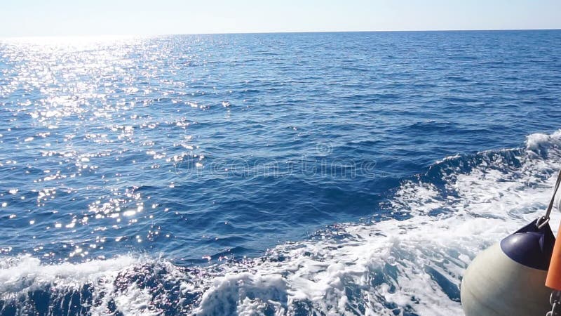 Cruise Ship Wake - Trail in the Ocean, Slow Motion Stock Video - Video ...