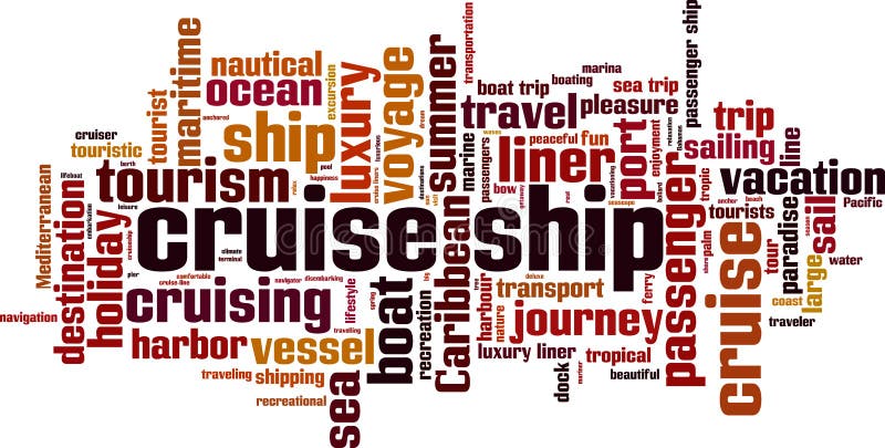 Cruise ship word cloud stock vector. Illustration of cruiseship - 161913997