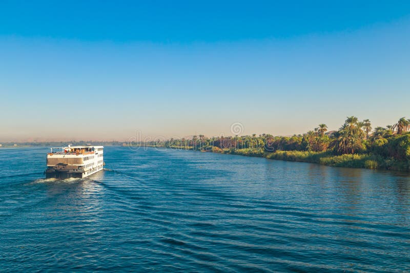 Cruise Ships on the Nile River. Magnificent View of the Nile Stock ...