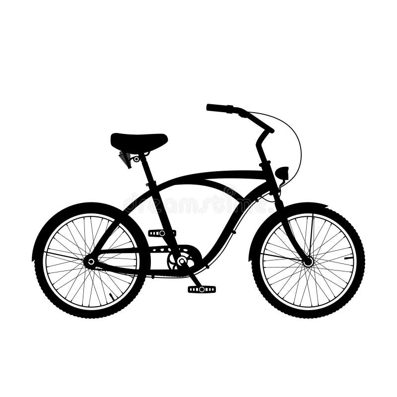 Cruiser bicycle vector stock vector. Illustration of tires - 156106587