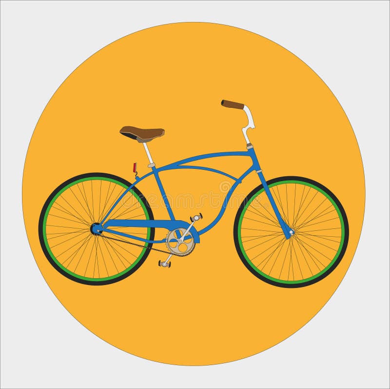 Cruiser bicycle vector stock vector. Illustration of tires - 156106587