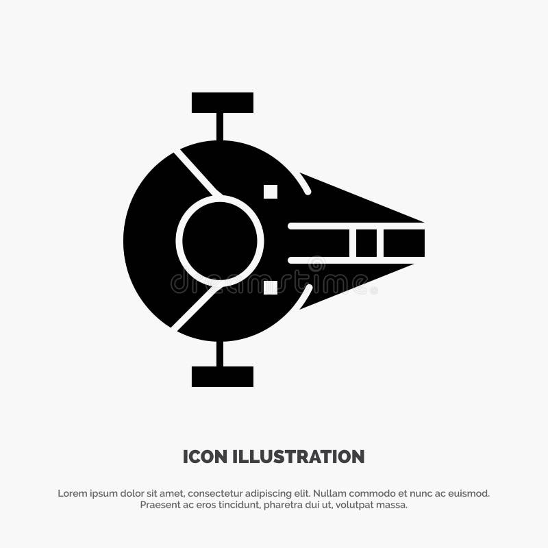 Cruiser, Fighter, Interceptor, Ship, Spacecraft Solid Glyph Icon Vector ...