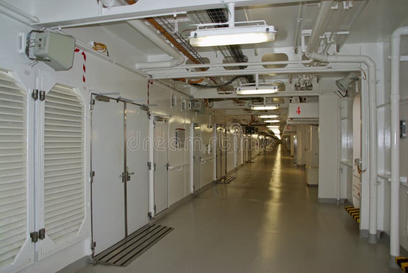 Corridor on a vessel stock photo. Image of quiet, alleyway - 12508442