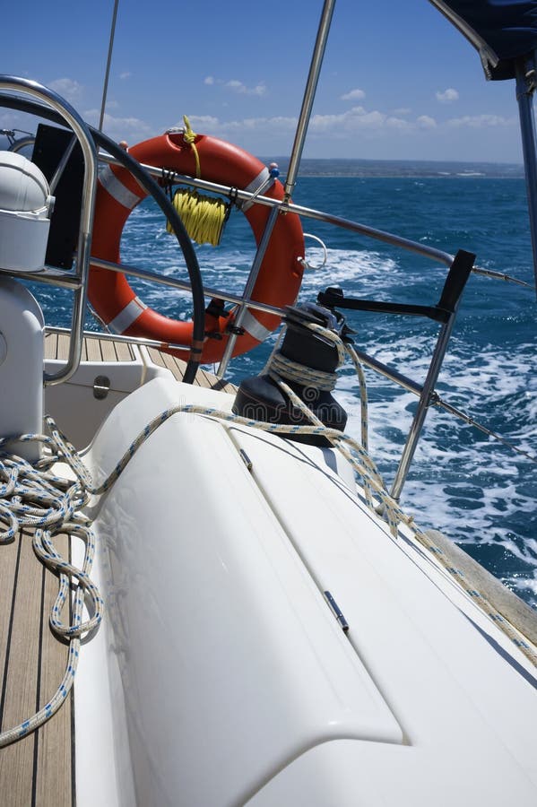 Cruising on a sailing boat stock image. Image of peace - 20601753