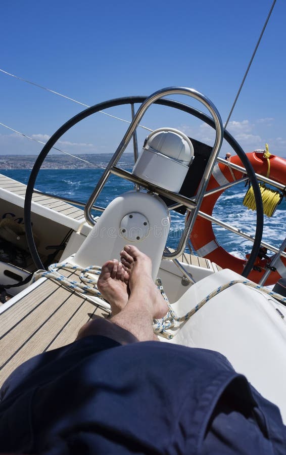 Cruising on a sailing boat stock photo. Image of navigate - 20601804