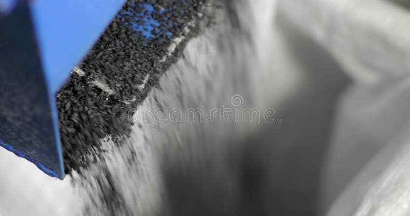 Crumb Rubber Granulate Obtained on Processing Plant Falling from ...