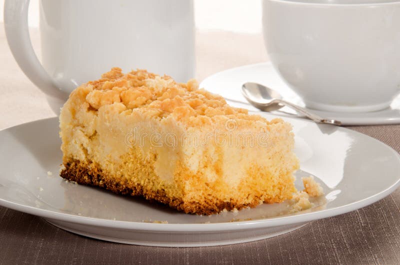 Crumble cake on a plate stock photo. Image of crumb, snack - 63863556