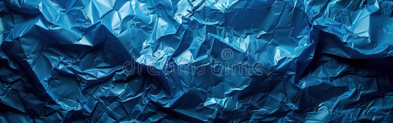 Crumbled Blue Garbage Bag Texture Closeup on Plastic Background Stock ...