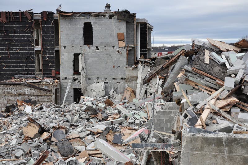 Crumbled concrete building stock photo. Image of crumbling - 14192990