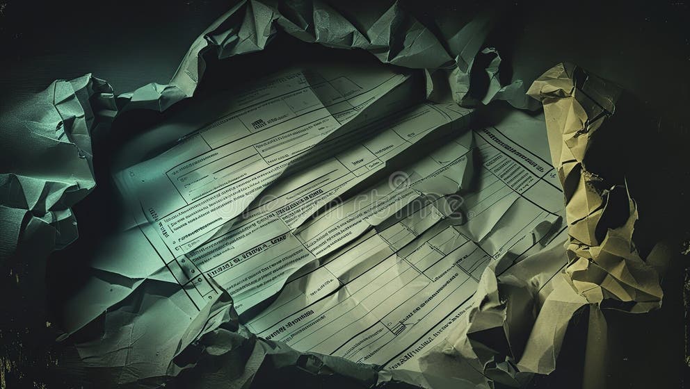 Crumbled Green Paper Forms Stock Illustrations – 2 Crumbled Green Paper ...