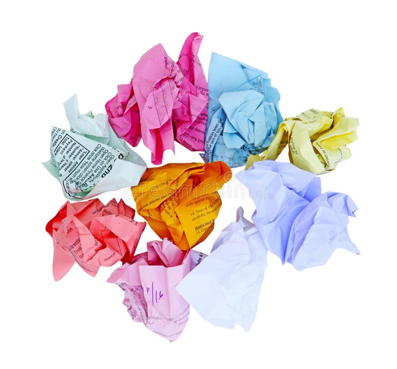 Crumbled Paper stock photo. Image of isolated, texture - 20428768