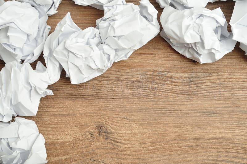 Crumbled paper stock image. Image of collection, trash - 70048571