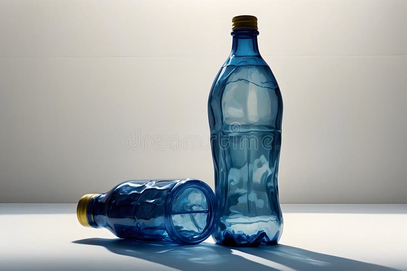 A Crumbled Plastic Water Bottle with an Isolated Background Stock Image ...