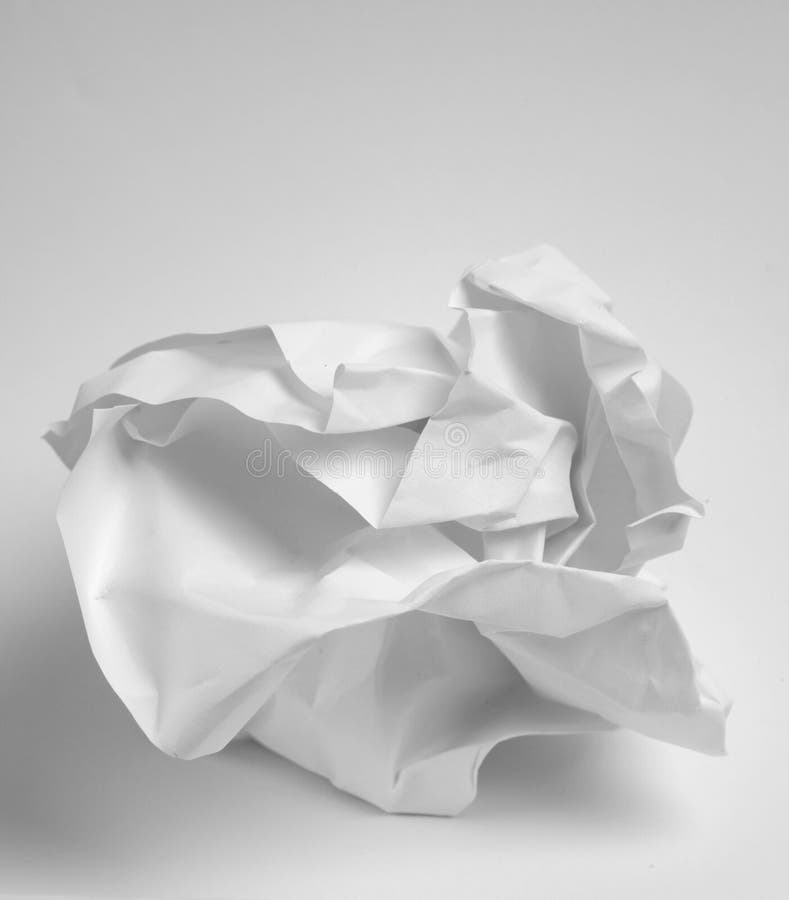 Crumbled up paper stock photo. Image of trash, frown - 54426970