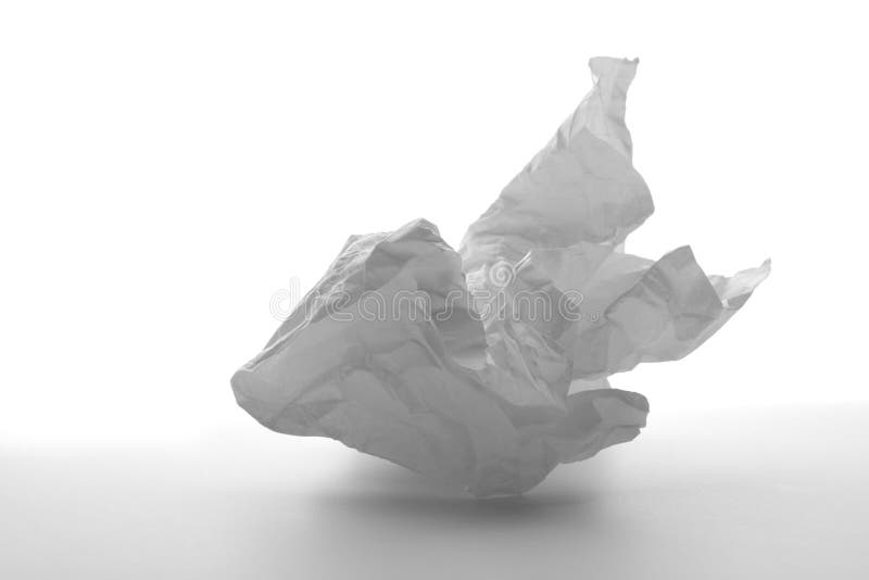 Crumbled white paper stock photo. Image of pattern, copy - 14302460