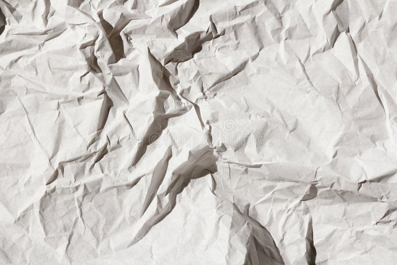 Crumbled White Paper Texture Background. Creases and Scratches. Old ...