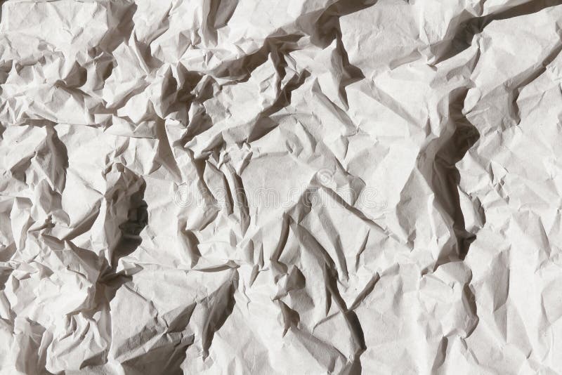 Crumbled White Paper Texture Background. Creases and Scratches. Old ...