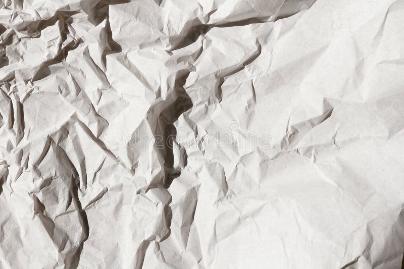Crumbled White Paper Texture Background. Creases and Scratches. Old ...