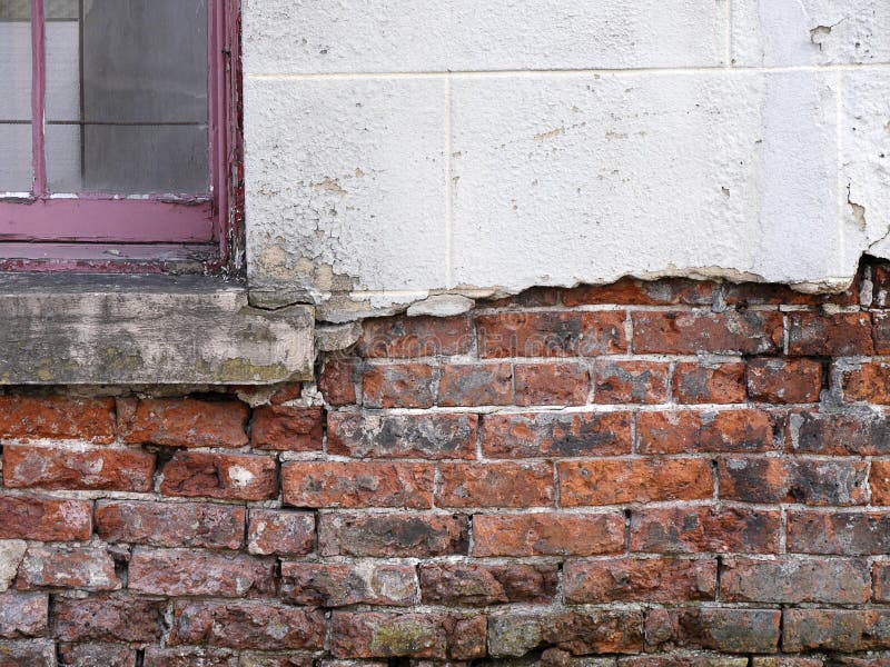 Crumbling Brickwork of House Stock Image - Image of structure, aging ...