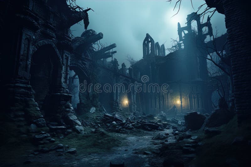 Crumbling Castle Ruins Stock Illustrations – 666 Crumbling Castle Ruins ...