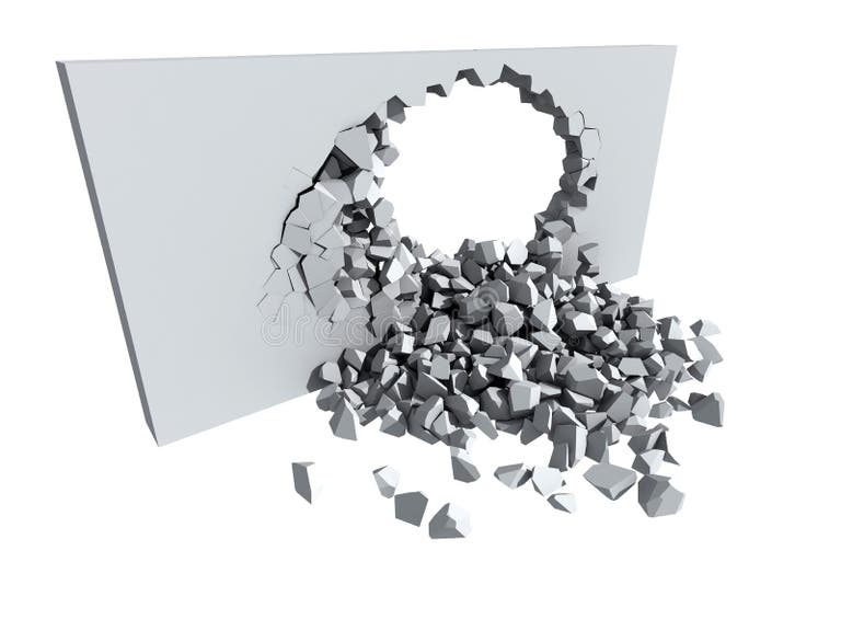 Crumbling Concrete Wall Stock Illustrations – 545 Crumbling Concrete ...