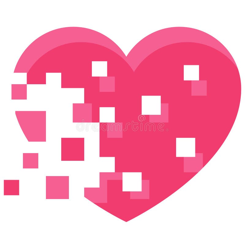 Crumbling Heart Icon, Love and Heart Vector Stock Vector - Illustration ...