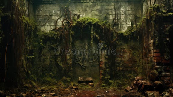 Crumbling hell wall stock image. Image of forsaken, decayed - 372719505