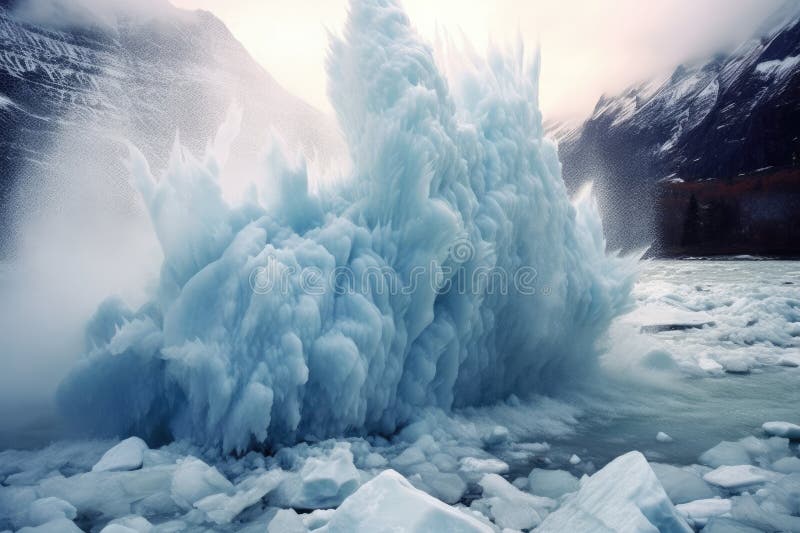 The Crumbling Ice in the Ocean. the Challenge of Climate Change Stock ...