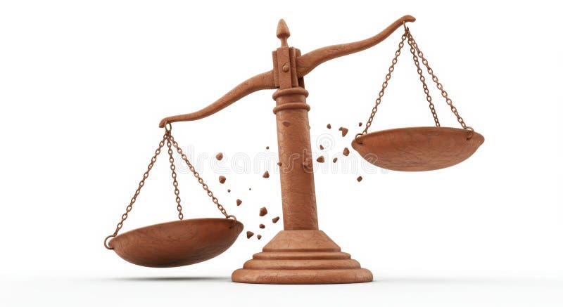 Crumbling Justice stock illustration. Illustration of chair - 383254489