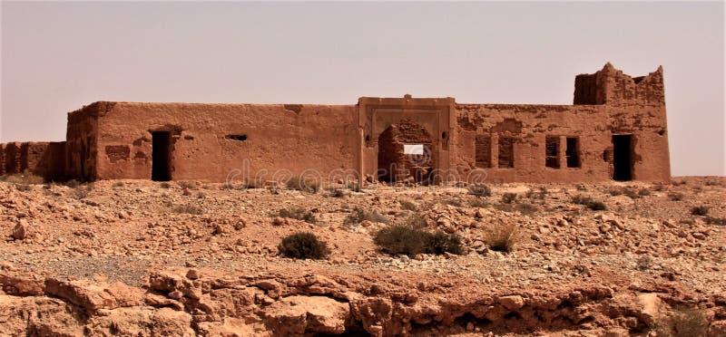 Crumbling Mud Brick Ruins on Stony Earth Stock Photo - Image of rock ...