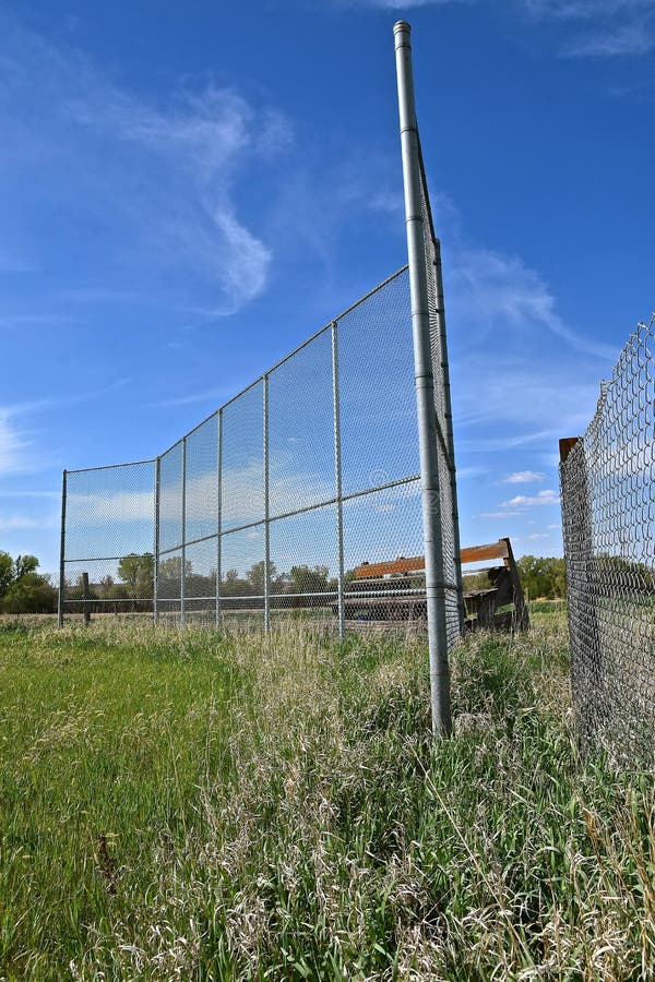 Crumbling Bleacher Behind Home Plate of a Baseball Field Stock Image ...