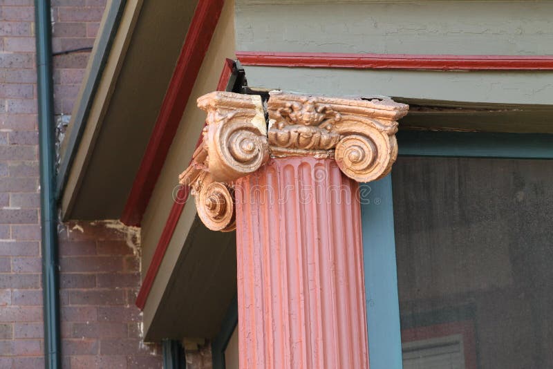Crumbling Ornate Building Columns Stock Image - Image of ornate, detail ...