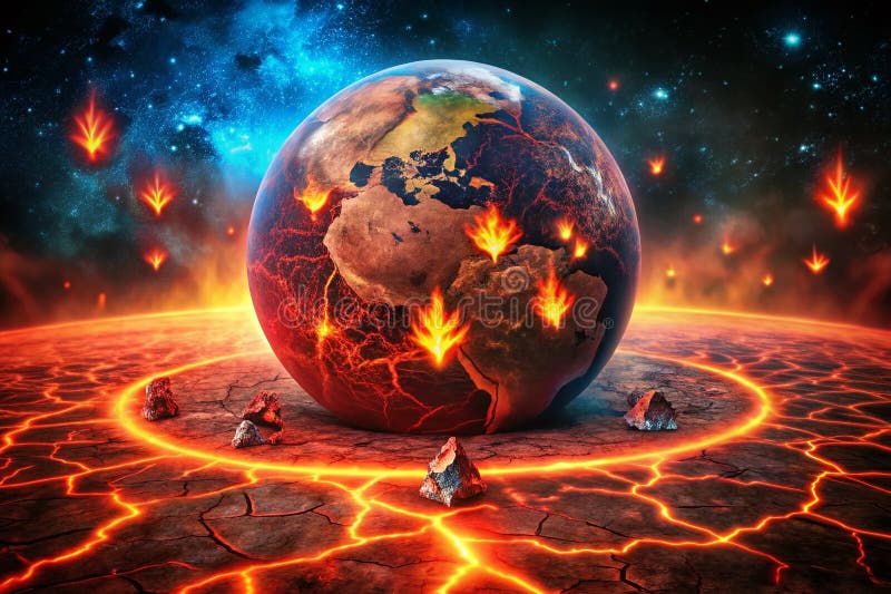 The Crumbling Planet a Visual Representation of Global Warmings Impact ...