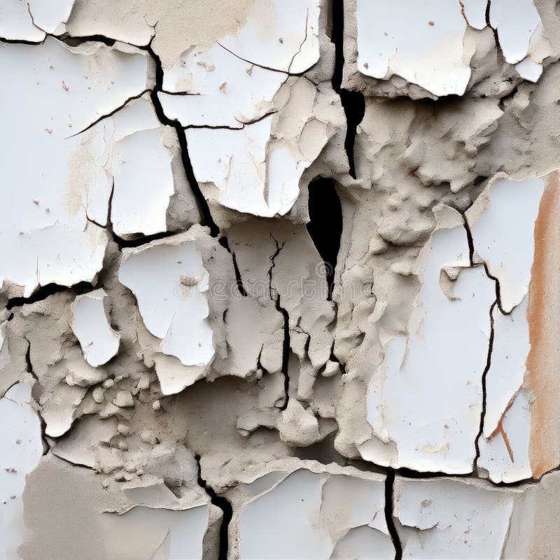 Crumbling on Plaster the Disintegration or Crumbling of Plaste Stock ...