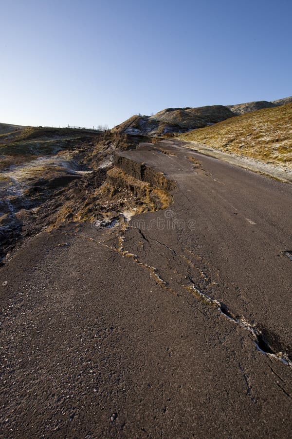 Crumbling road stock image. Image of district, peak, worn - 23870263