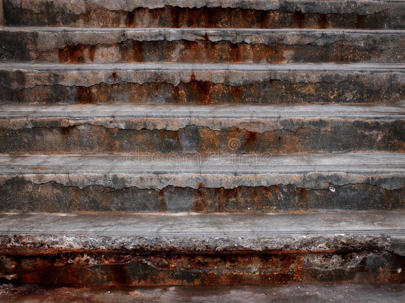 Crumbling Stairs Concrete Worn Broken Old Stock Image - Image of stairs ...